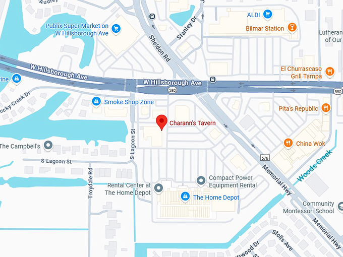 16. charann's tavern map