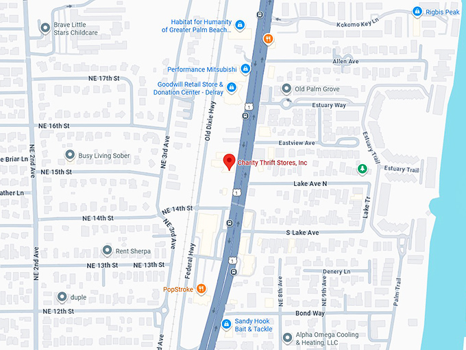 16. charity thrift stores, inc. map