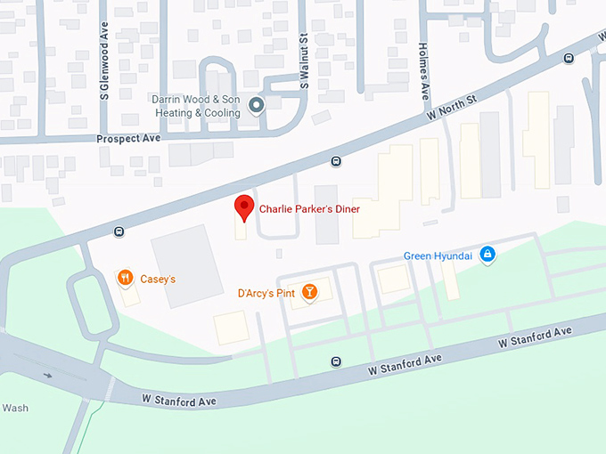 16. charlie parker's diner map