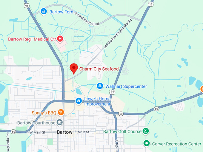 16. charm city seafood map