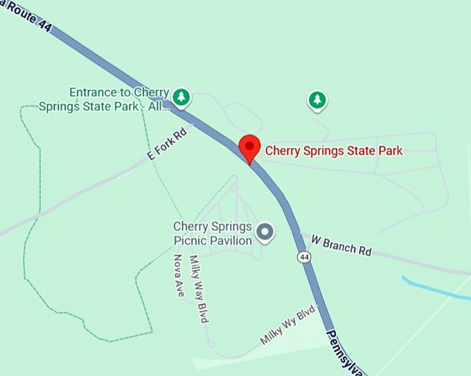 16. cherry springs state park map