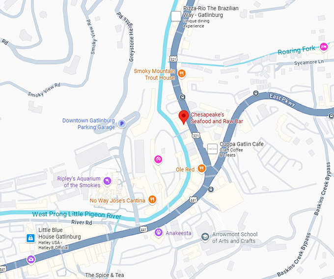 16. chesapeake's seafood and raw bar map