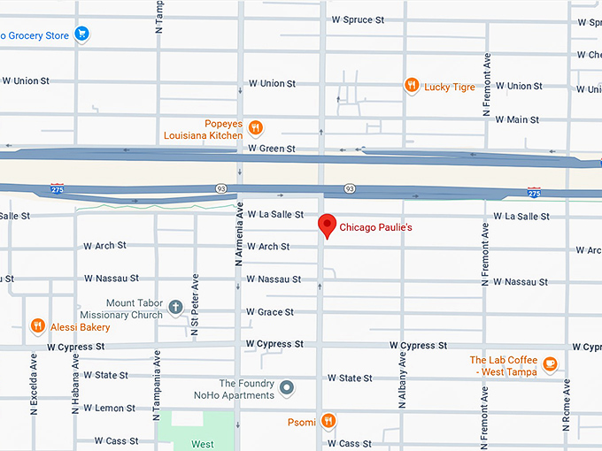 16. chicago paulie's map