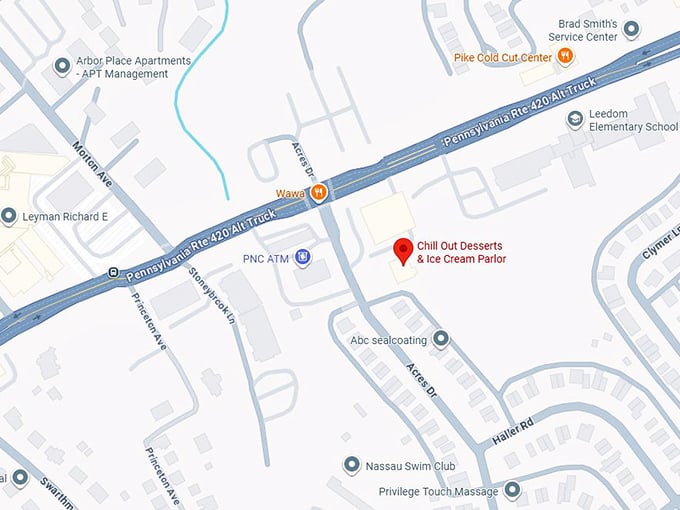 16. chill out ice cream map