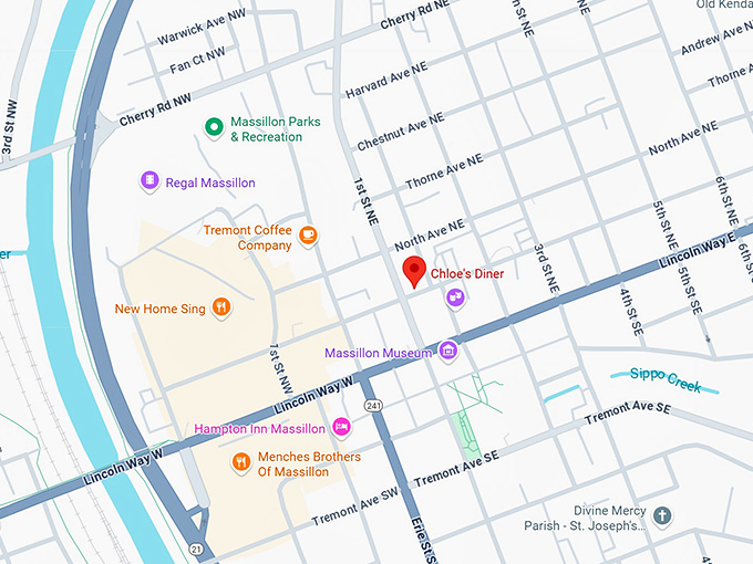 16. chloe&rsquo;s diner map