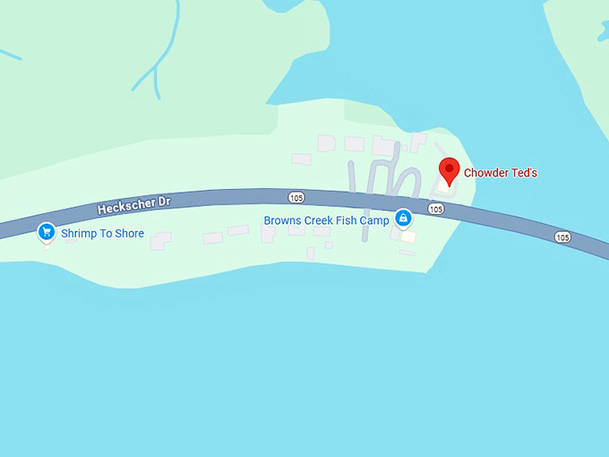 16. chowder ted's map