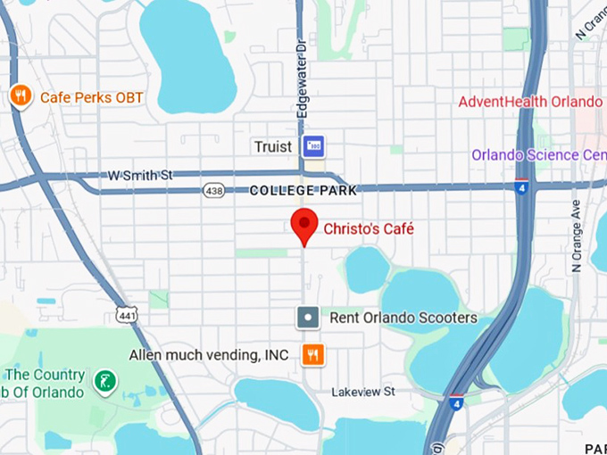 16. christo's cafe' map