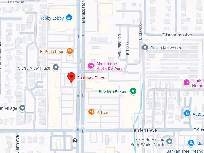 16. chubby's diner (6451 n blackstone ave) map