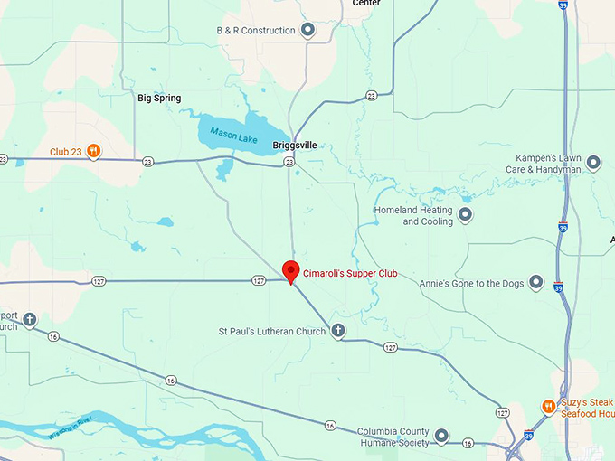 16. cimaroli's supper club map