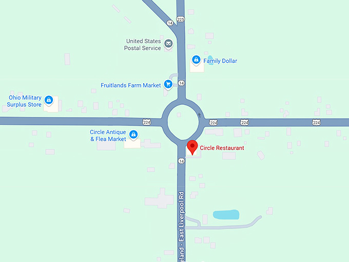 16. circle restaurant map