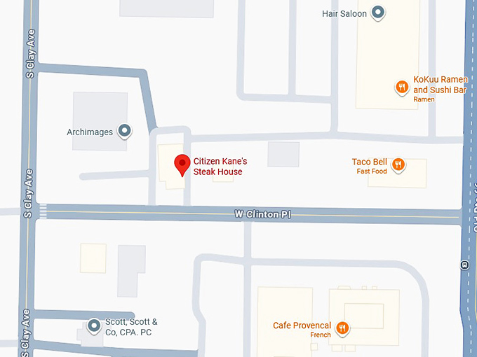 16. citizen kane's steak house map