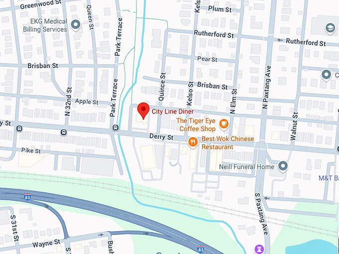 16. city line diner map