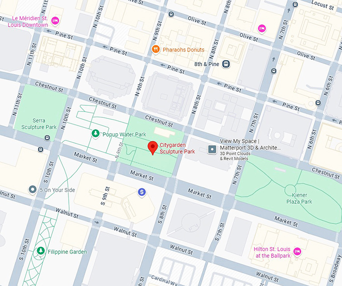 citygarden sculpture park map