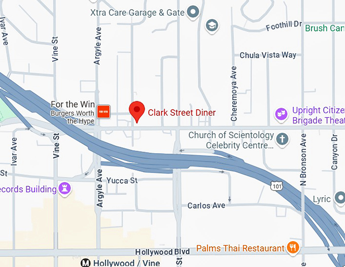 16. clark street diner map