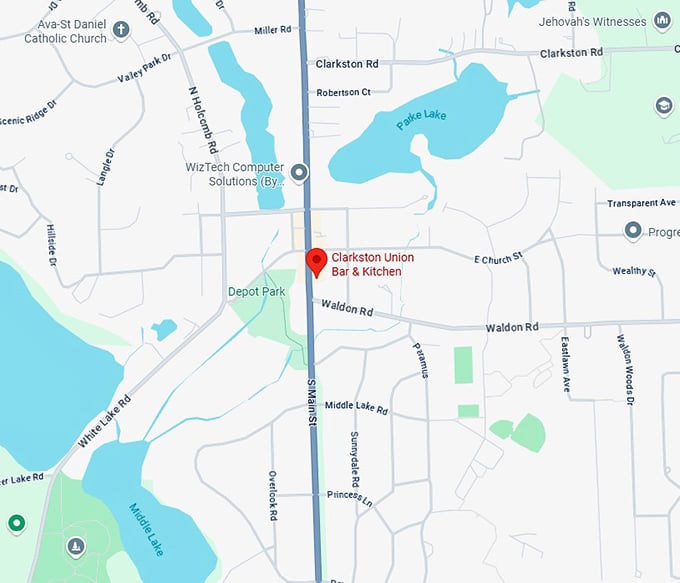 16. clarkston union bar & kitchen map