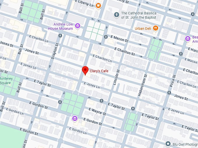 16. clary&rsquo;s cafe map