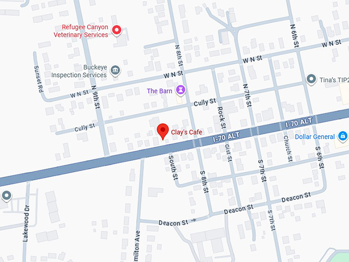 16. clays caf&eacute; map