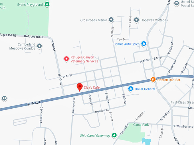 16. clays caf&eacute; map