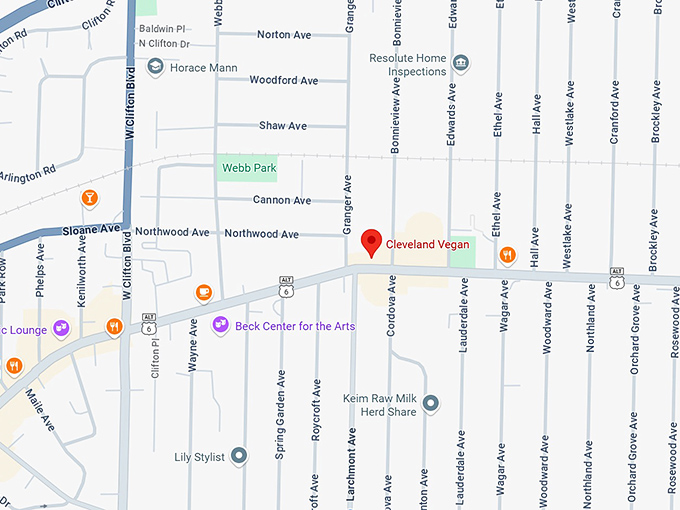 16. cleveland vegan map