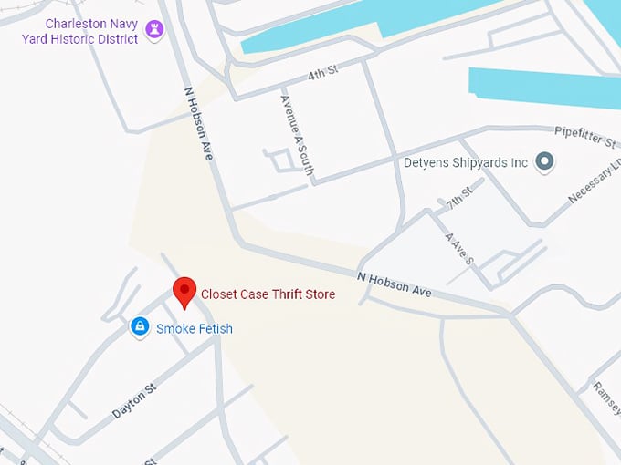 16. closet case thrift store map