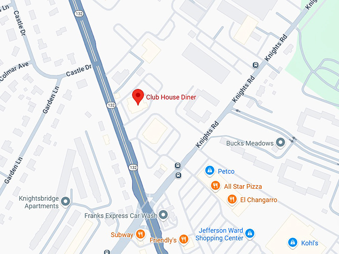 16. club house diner map