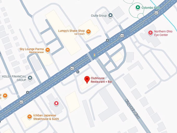 16. clubhouse restaurant + bar map