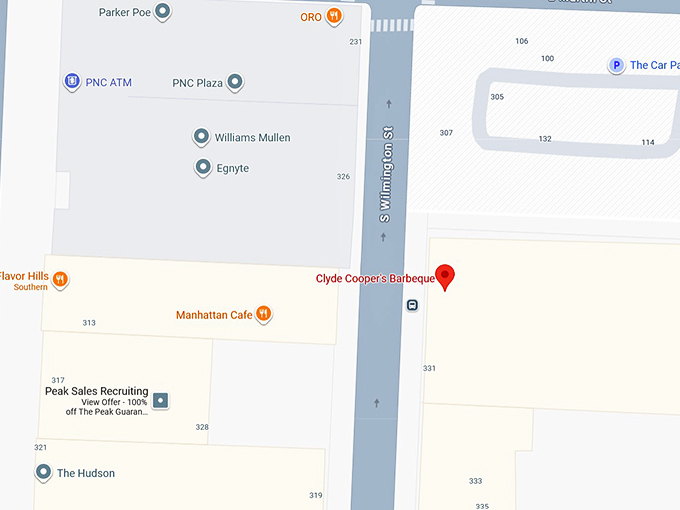 clyde cooper's barbeque map