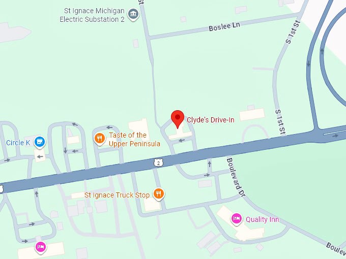 16. clyde's drive in map