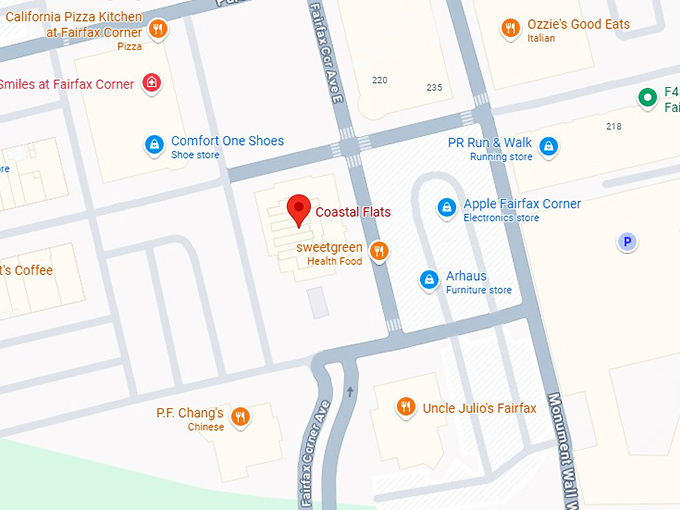 16. coastal flats fairfax map