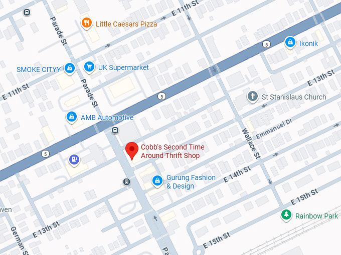 16. cobb's second time around thrift shop map