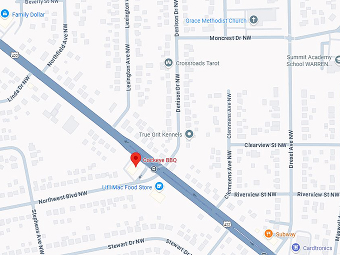 cockeye bbq map