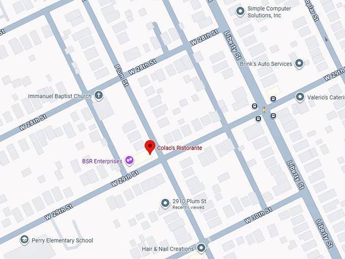 16. colao's ristorante map