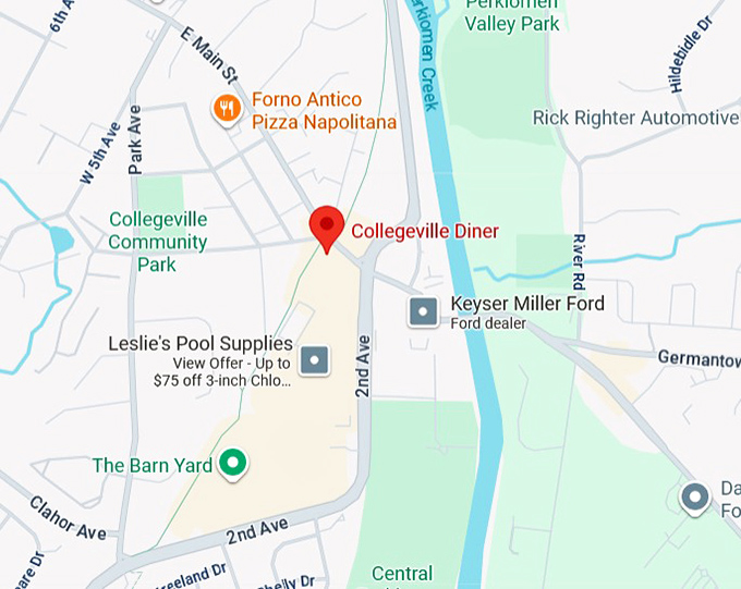 16. collegeville diner map