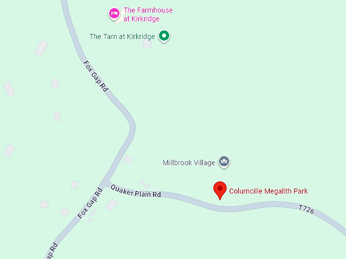 16. columcille megalith park map