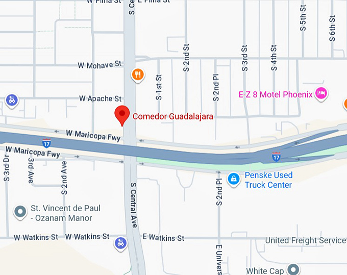 16. comedor guadalajara map