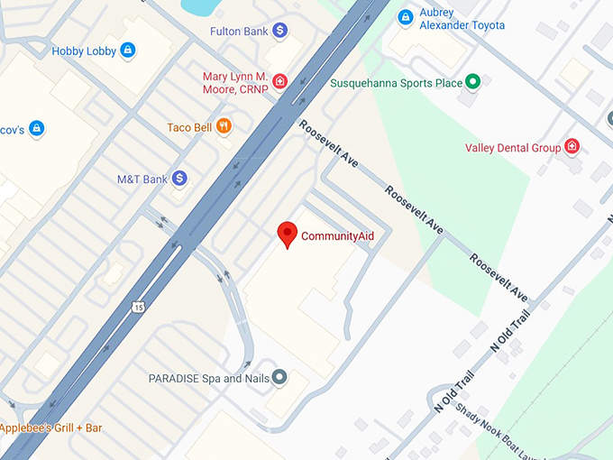 16. community aid thrift store map