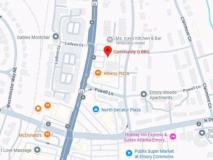 16. community q bbq map