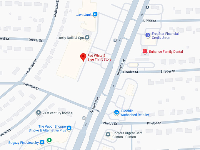 16. community thrift store map