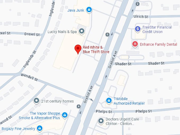 16. community thrift store map