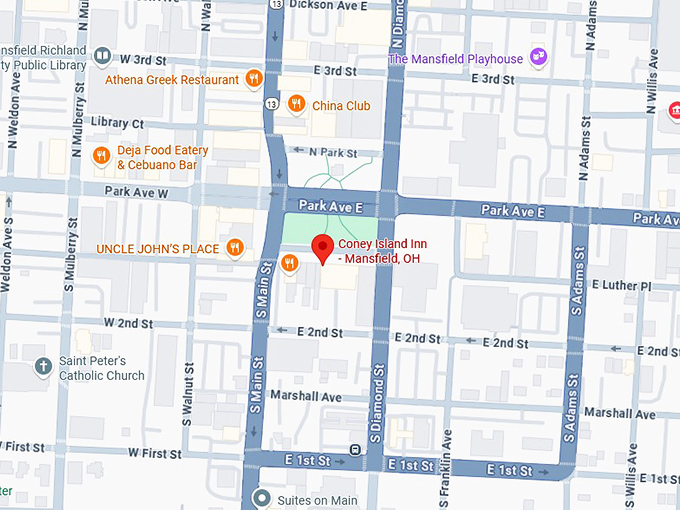 16. coney island inn mansfield, oh map