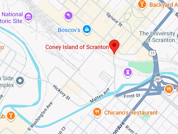coney island of scranton map