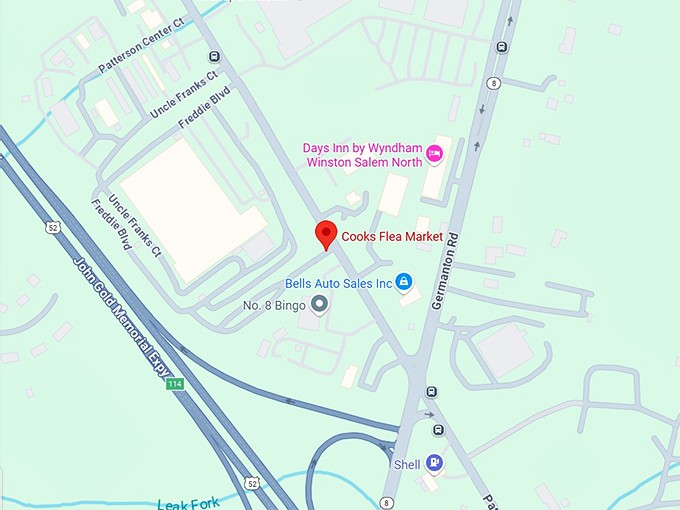 16. cooks flea market map