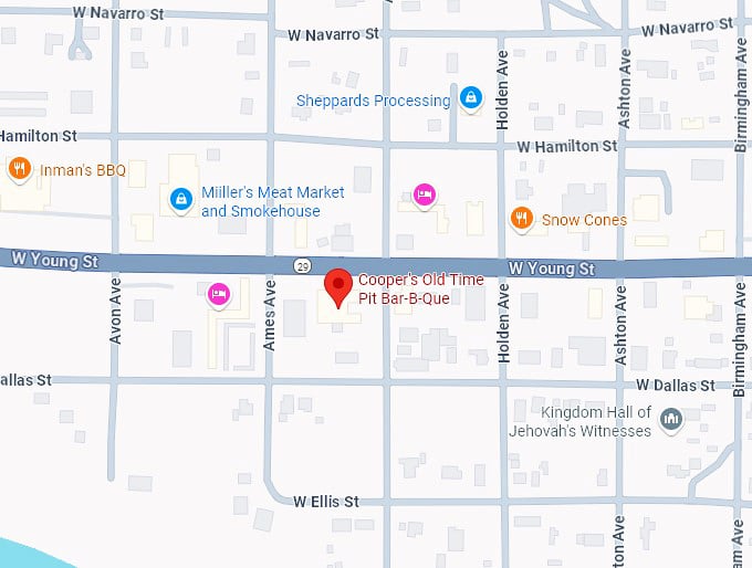 16. cooper&rsquo;s old time pit bar b que map