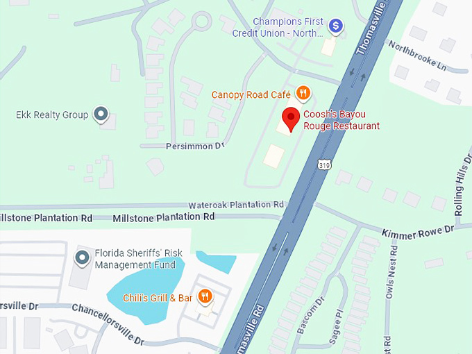 16. coosh's bayou rouge restaurant map