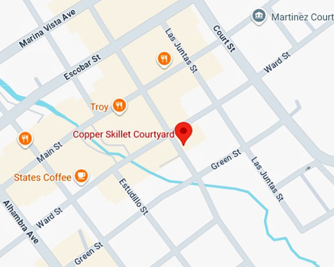 16. copper skillet courtyard map