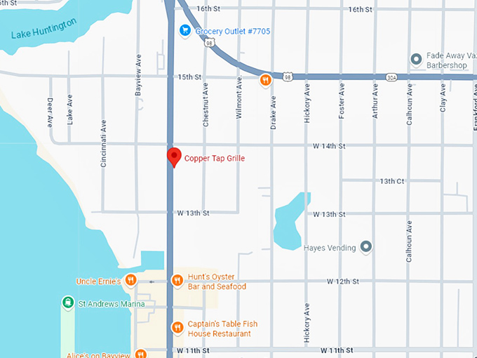 copper tap grille map