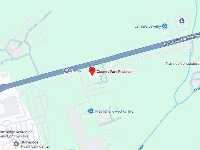 16. country fare restaurant map