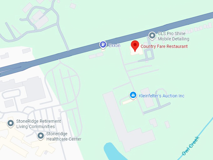 16. country fare restaurant map