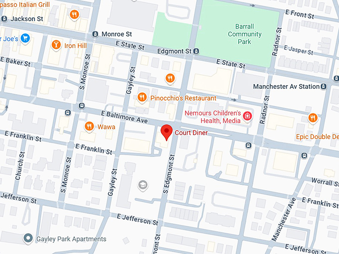 16. court diner map