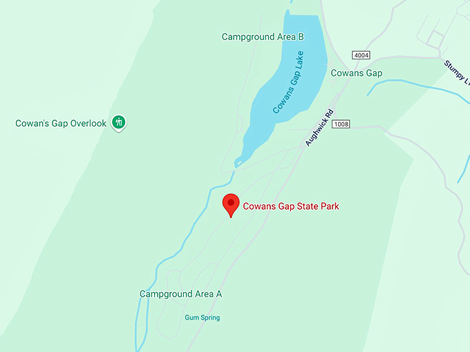 16. cowans gap state park map